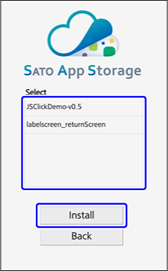 Enabling SATO App Storage